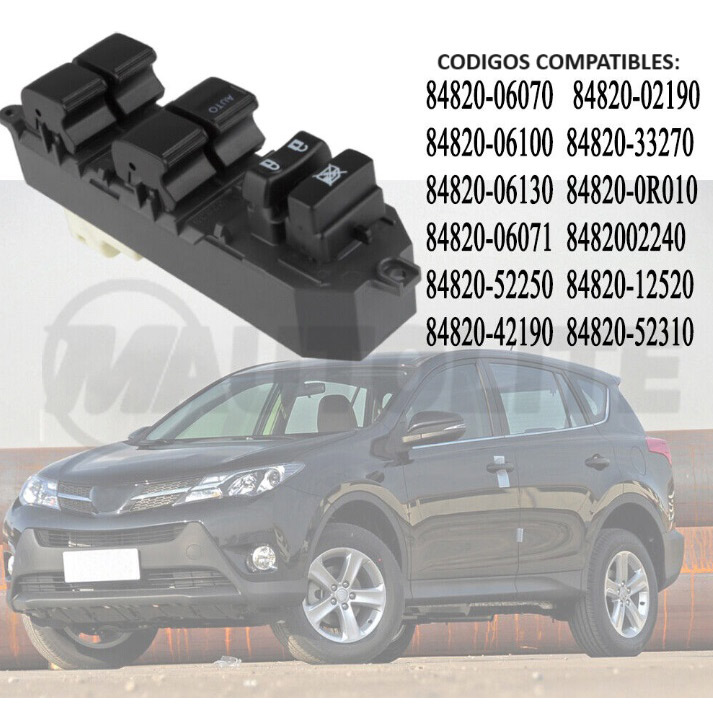 Master Switch de ventana eléctrica para TOYOTA YARIS, PRIUS, SCION, ETC ...